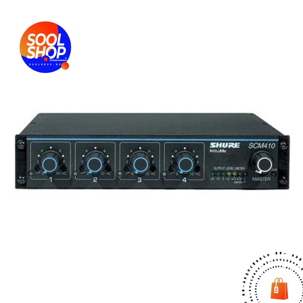 SCM410 Shure SYSTEM mezcladora automática de 4 canales con control log ...